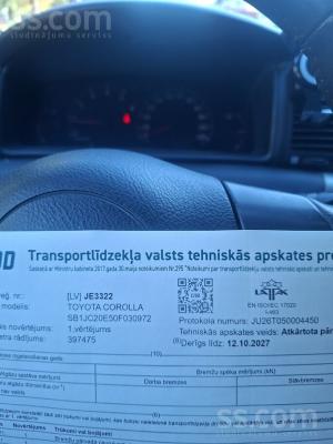 Pelēks Toyota Corolla 2006 Rīga, ar dzinēja tilpumu 1.40 L un nobraukumu 0 tūkst. km par 1850 €, foto 11 vietnē AUTOMOTO.COM.LV