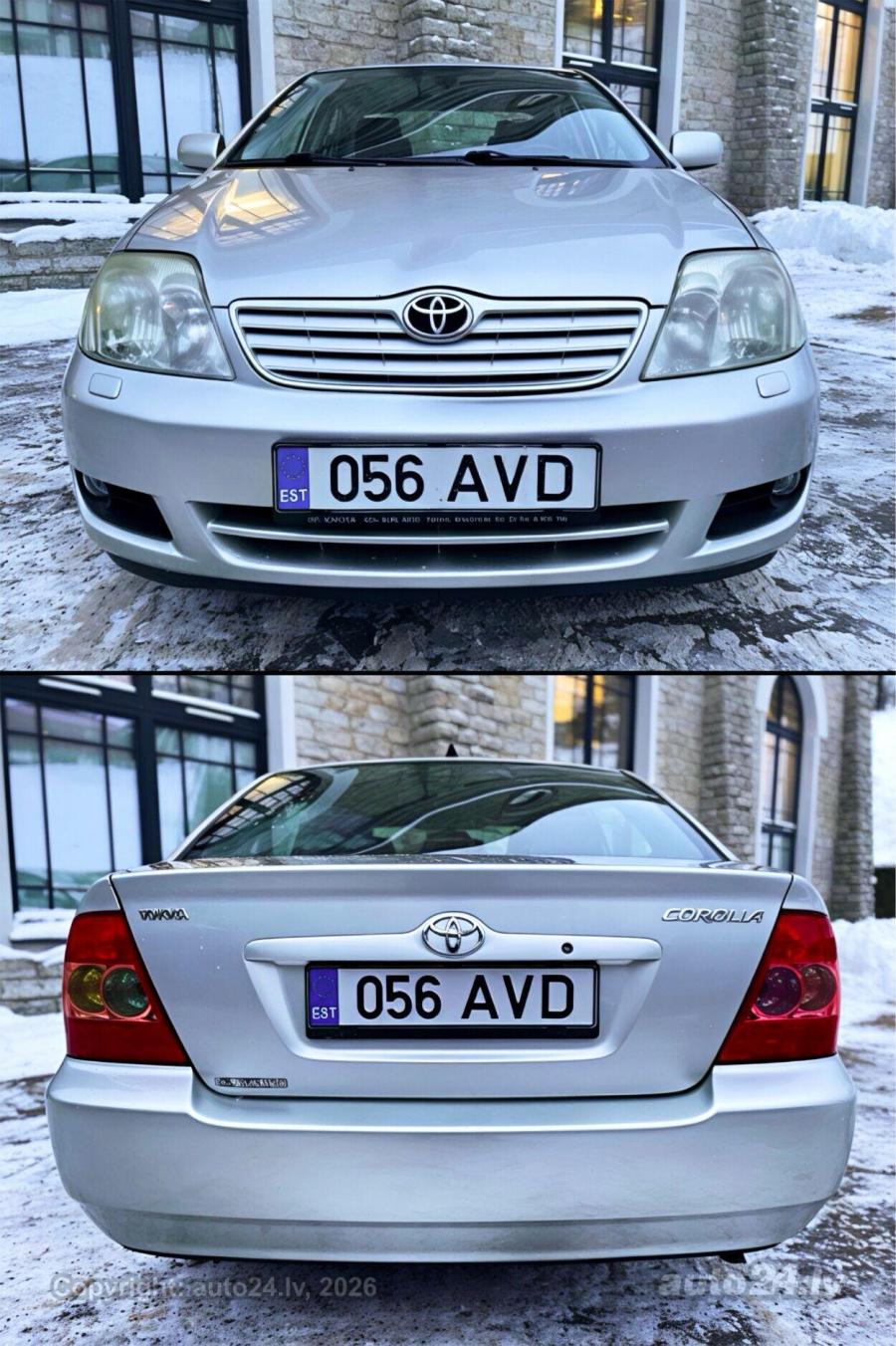 Grey Toyota Corolla 2005 in Tallinn, with an engine capacity of 1.60 L and mileage of 150 thousand km for 3499 €, photo 6 on AUTOMOTO.COM.LV