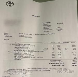 Pelēks Toyota Corolla 2014 Tallina, ar dzinēja tilpumu 1.60 L un nobraukumu 169 tūkst. km par 8400 €, foto 10 vietnē AUTOMOTO.COM.LV