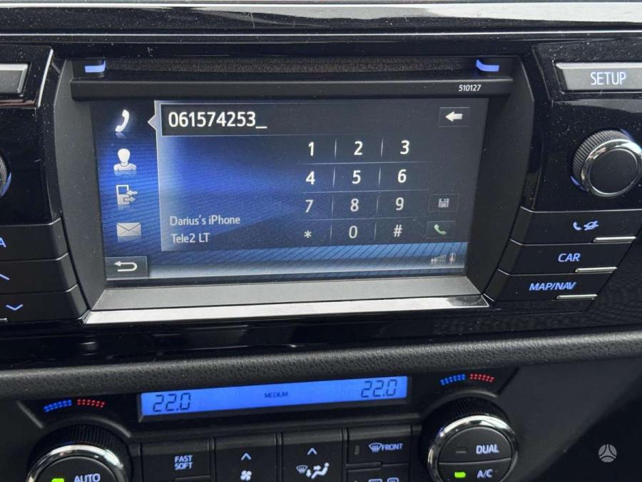 Grey Toyota Corolla 2016 in Vilnius, with an engine capacity of 1.60 L and mileage of 92 thousand km for 10450 €, photo 19 on AUTOMOTO.COM.LV