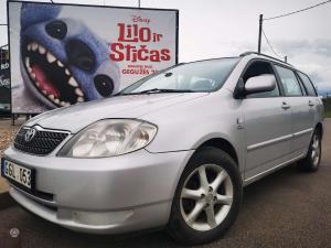 Pelēks Toyota Corolla 2003 Viļņa, ar dzinēja tilpumu 2.00 L un nobraukumu 312 tūkst. km par 980 €, foto  vietnē AUTOMOTO.COM.LV