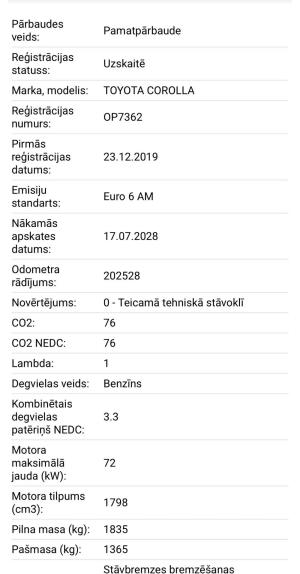 Серый Тойота Королла 2019 в Рига, объемом двигателя 1.80 л и пробегом 203 тыс. км за 14995 €, фото 35 на AUTOMOTO.COM.LV