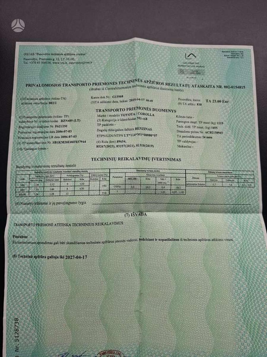 Красный Тойота Королла 2006 в Аникщяй, объемом двигателя 1.40 л и пробегом 98 тыс. км за 1450 €, фото 8 на AUTOMOTO.COM.LV