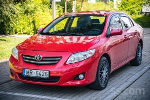 Sarkans Toyota Corolla 2007 Rīga, ar dzinēja tilpumu 1.60 L un nobraukumu 289 tūkst. km par 2990 €, foto  vietnē AUTOMOTO.COM.LV