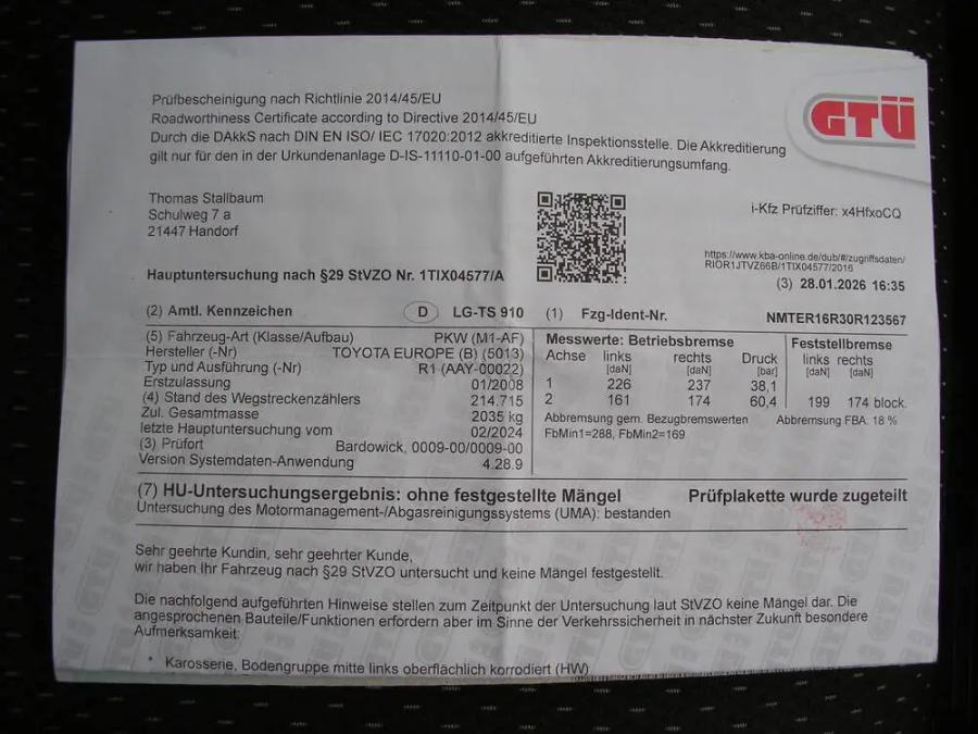 Pelēks Toyota Corolla Verso 2008 Sigulda, ar dzinēja tilpumu 1.80 L un nobraukumu 216 tūkst. km par 5650 €, foto 29 vietnē AUTOMOTO.COM.LV