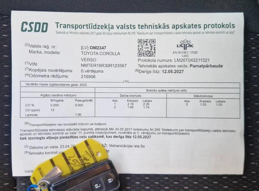 Pelēks Toyota Corolla Verso 2008 Sigulda, ar dzinēja tilpumu 1.80 L un nobraukumu 216 tūkst. km par 5650 €, foto 30 vietnē AUTOMOTO.COM.LV