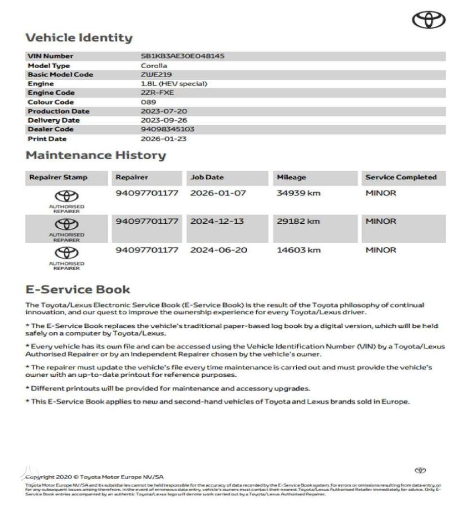 White Toyota Corolla 2023 in Siauliai, with an engine capacity of 1.80 L and mileage of 35 thousand km for 21500 €, photo 27 on AUTOMOTO.COM.LV