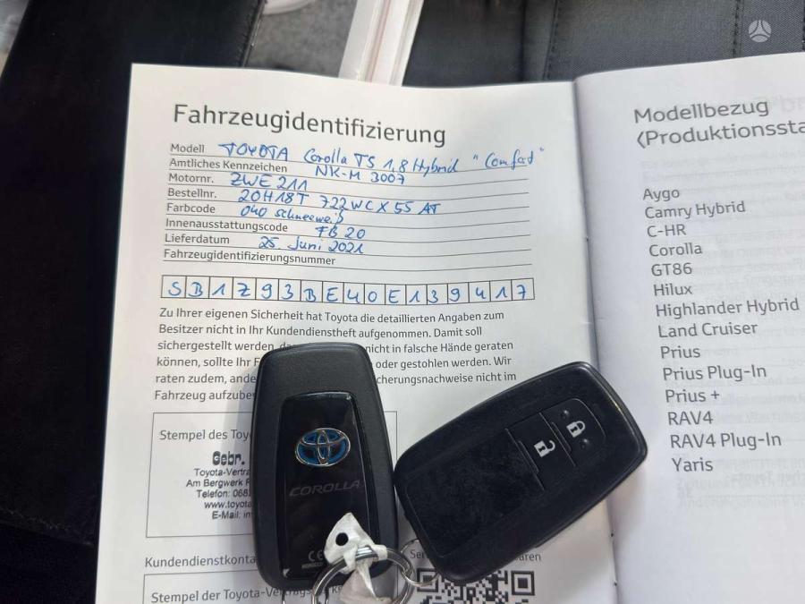 Balts Toyota Corolla 2021 Šauļi, ar dzinēja tilpumu 1.80 L un nobraukumu 63 tūkst. km par 18900 €, foto 23 vietnē AUTOMOTO.COM.LV