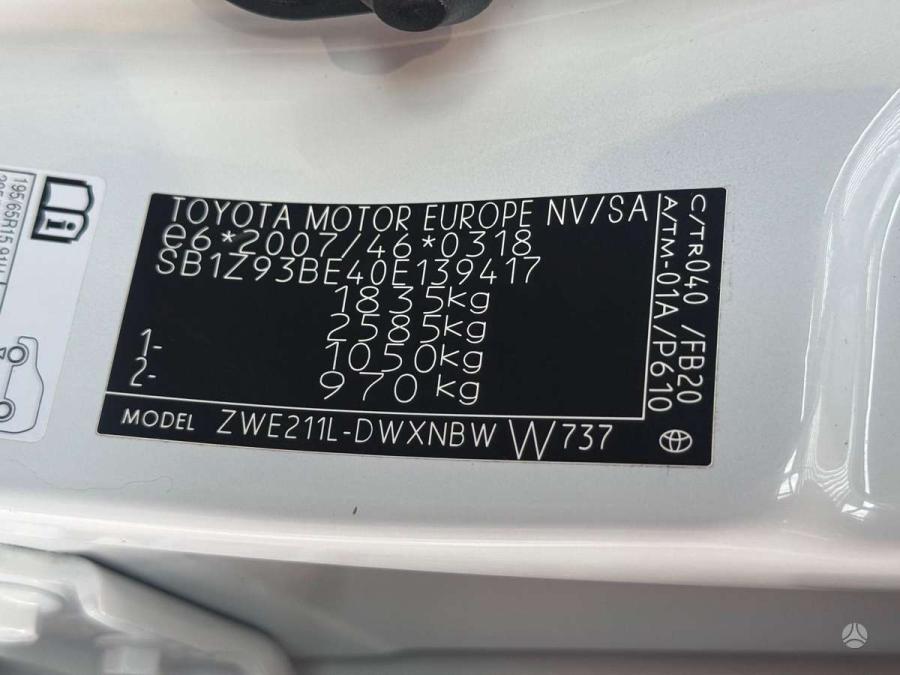 Balts Toyota Corolla 2021 Šauļi, ar dzinēja tilpumu 1.80 L un nobraukumu 63 tūkst. km par 18900 €, foto 25 vietnē AUTOMOTO.COM.LV