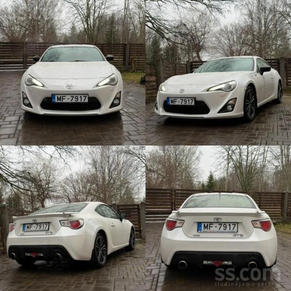 White Toyota gt-86 2012 in Jelgava, with an engine capacity of 2.00 L and mileage of 211 thousand km for 12700 €, photo 2 on AUTOMOTO.COM.LV