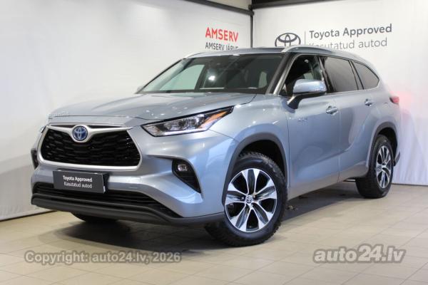 Blue Toyota Highlander 2021 in Tallinn, with an engine capacity of 2.50 L and mileage of 74 thousand km for 39490 €, photo 1 on AUTOMOTO.COM.LV