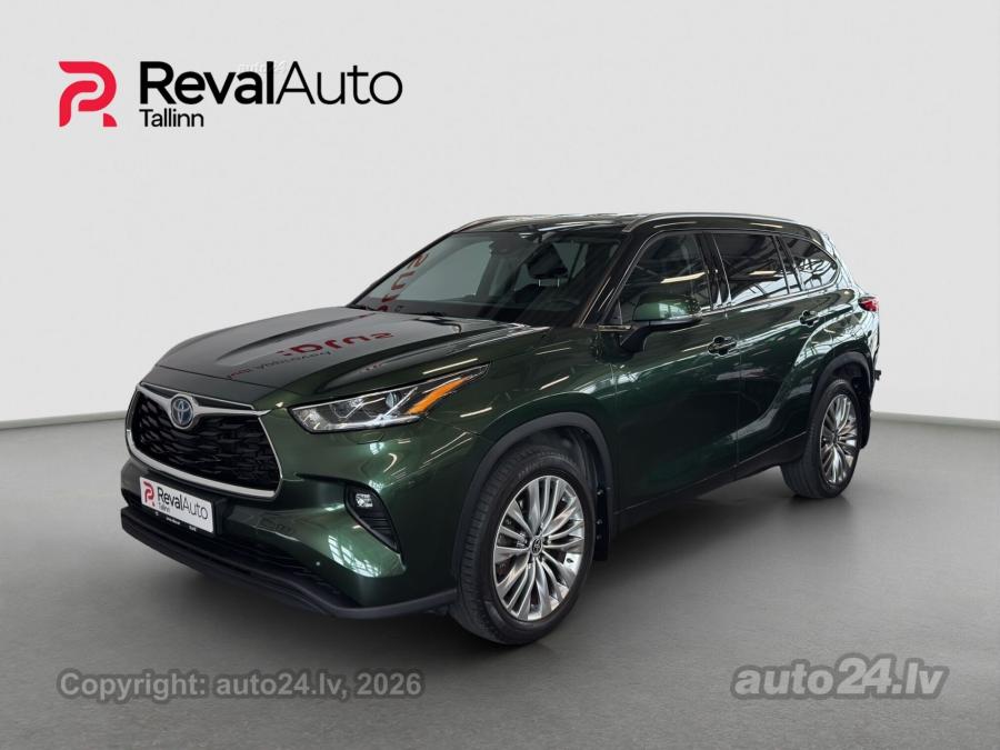 Green Toyota Highlander 2023 in Tallinn, with an engine capacity of 2.50 L and mileage of 47 thousand km for 51900 €, photo 1 on AUTOMOTO.COM.LV