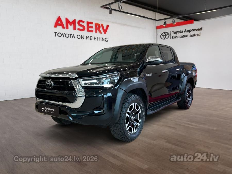 Black Toyota Hilux 2022 in Parnu, with an engine capacity of 2.80 L and mileage of 98 thousand km for 40990 €, photo 1 on AUTOMOTO.COM.LV