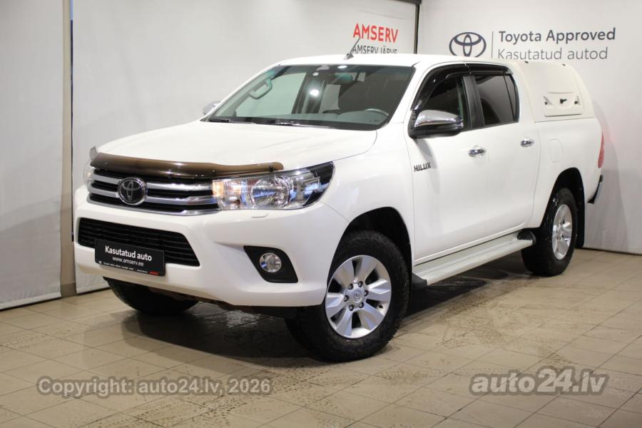 White Toyota Hilux 2018 in Tallinn, with an engine capacity of 2.40 L and mileage of 215 thousand km for 24990 €, photo 1 on AUTOMOTO.COM.LV