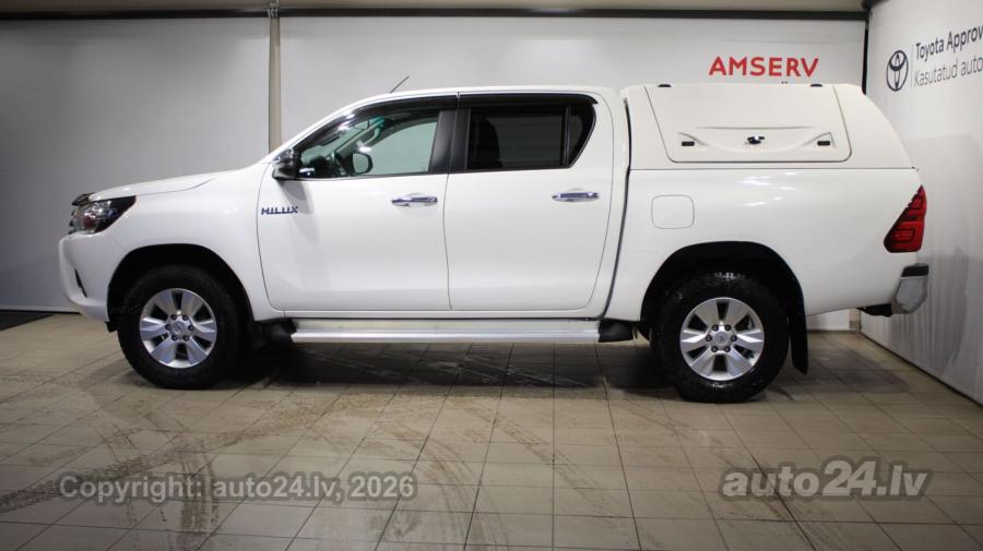 White Toyota Hilux 2018 in Tallinn, with an engine capacity of 2.40 L and mileage of 215 thousand km for 24990 €, photo 4 on AUTOMOTO.COM.LV