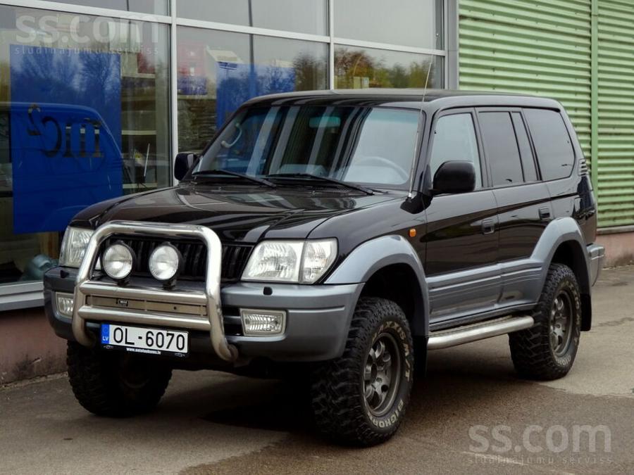Black Toyota Land Cruiser 2000 in Riga, with an engine capacity of 3.00 L and mileage of 257 thousand km for 8900 €, photo 1 on AUTOMOTO.COM.LV