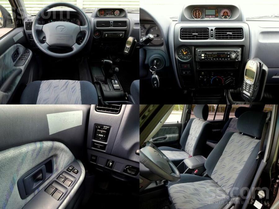Black Toyota Land Cruiser 2000 in Riga, with an engine capacity of 3.00 L and mileage of 257 thousand km for 8900 €, photo 14 on AUTOMOTO.COM.LV