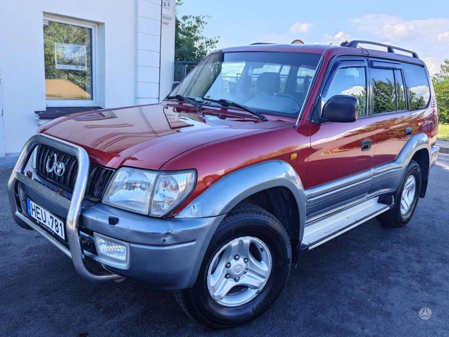 Sarkans Toyota Land Cruiser 2002 Viļņa, ar dzinēja tilpumu 3.00 L un nobraukumu 400 tūkst. km par 7500 €, foto 7 vietnē AUTOMOTO.COM.LV