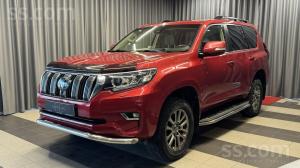 Sarkans Toyota Land Cruiser 2019 Rīga, ar dzinēja tilpumu 2.80 L un nobraukumu 116 tūkst. km par 43500 €, foto  vietnē AUTOMOTO.COM.LV