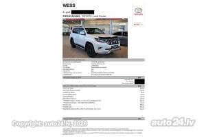 White Toyota Land Cruiser 2020 in Riga, with an engine capacity of 2.80 L and mileage of 125 thousand km for 43000 €, photo  on AUTOMOTO.COM.LV
