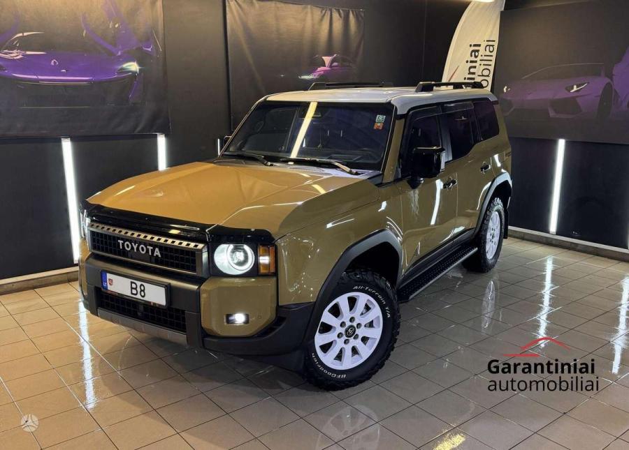 Yellow Toyota Land Cruiser 2024 in Vilnius, with an engine capacity of 2.80 L and mileage of 46 thousand km for 79000 €, photo 1 on AUTOMOTO.COM.LV