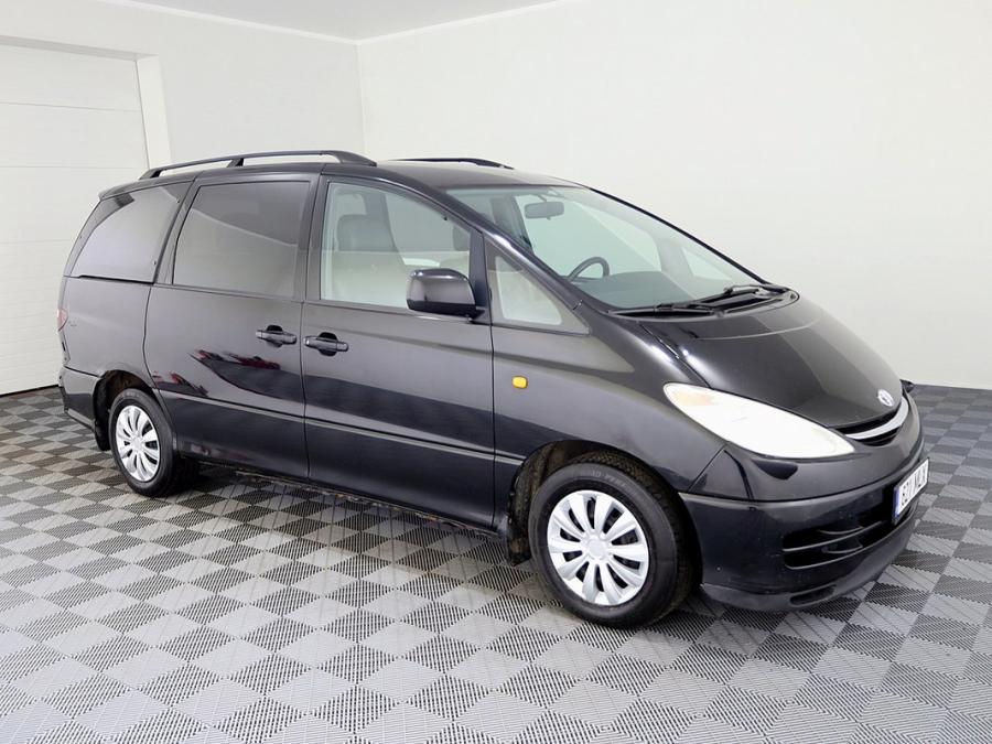 Black Toyota Previa 2003 in Tallinn, with an engine capacity of 2.40 L and mileage of 283 thousand km for 1099 €, photo 10 on AUTOMOTO.COM.LV