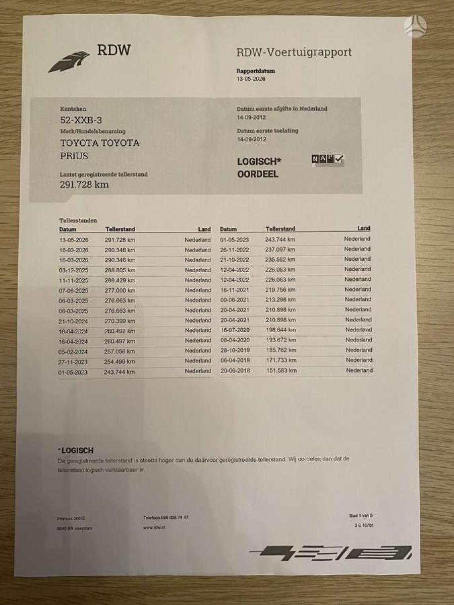 Melns Toyota Prius 2012 Viļņa, ar dzinēja tilpumu 1.80 L un nobraukumu 292 tūkst. km par 8800 €, foto 39 vietnē AUTOMOTO.COM.LV