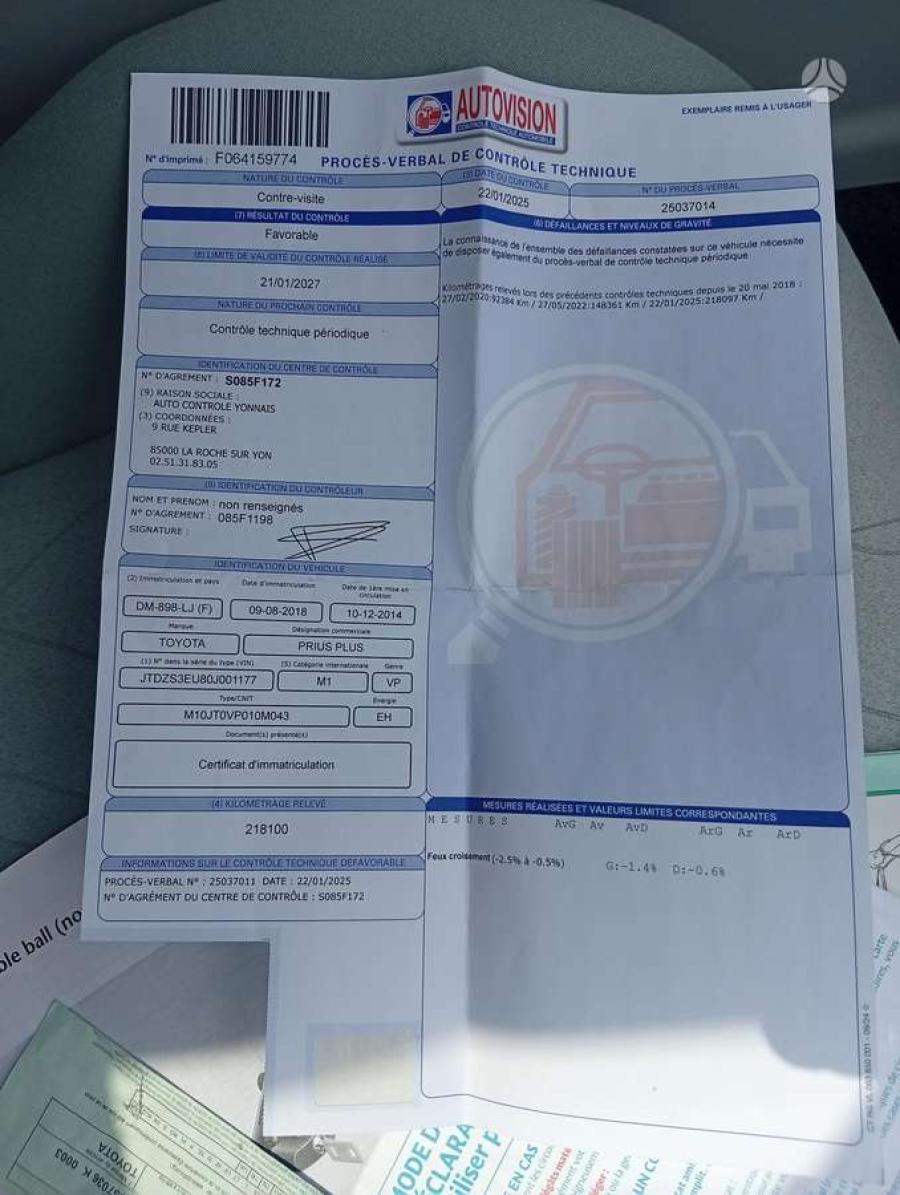 Красный Тойота Приус 2014 в Таураге, объемом двигателя 1.80 л и пробегом 243 тыс. км за 9200 €, фото 19 на AUTOMOTO.COM.LV