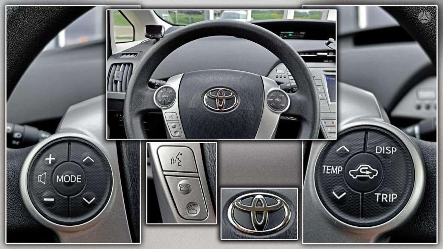 White Toyota Prius 2012 in Vilnius, with an engine capacity of 1.80 L and mileage of 105 thousand km for 9700 €, photo 35 on AUTOMOTO.COM.LV