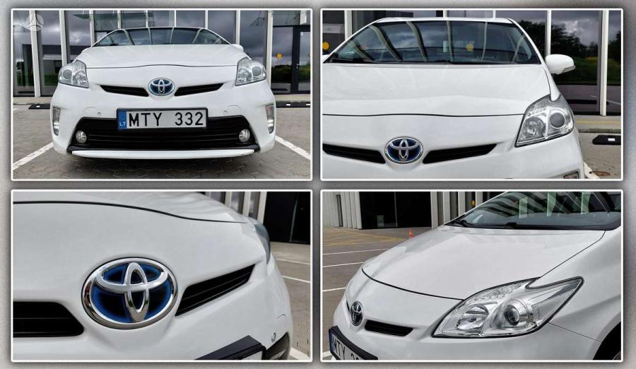White Toyota Prius 2012 in Vilnius, with an engine capacity of 1.80 L and mileage of 105 thousand km for 9700 €, photo 37 on AUTOMOTO.COM.LV