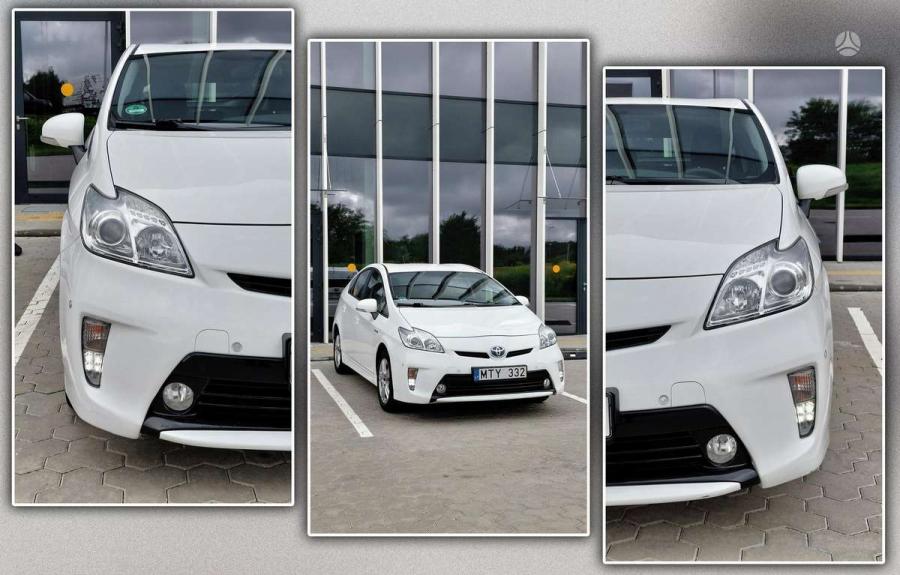 White Toyota Prius 2012 in Vilnius, with an engine capacity of 1.80 L and mileage of 105 thousand km for 9700 €, photo 38 on AUTOMOTO.COM.LV
