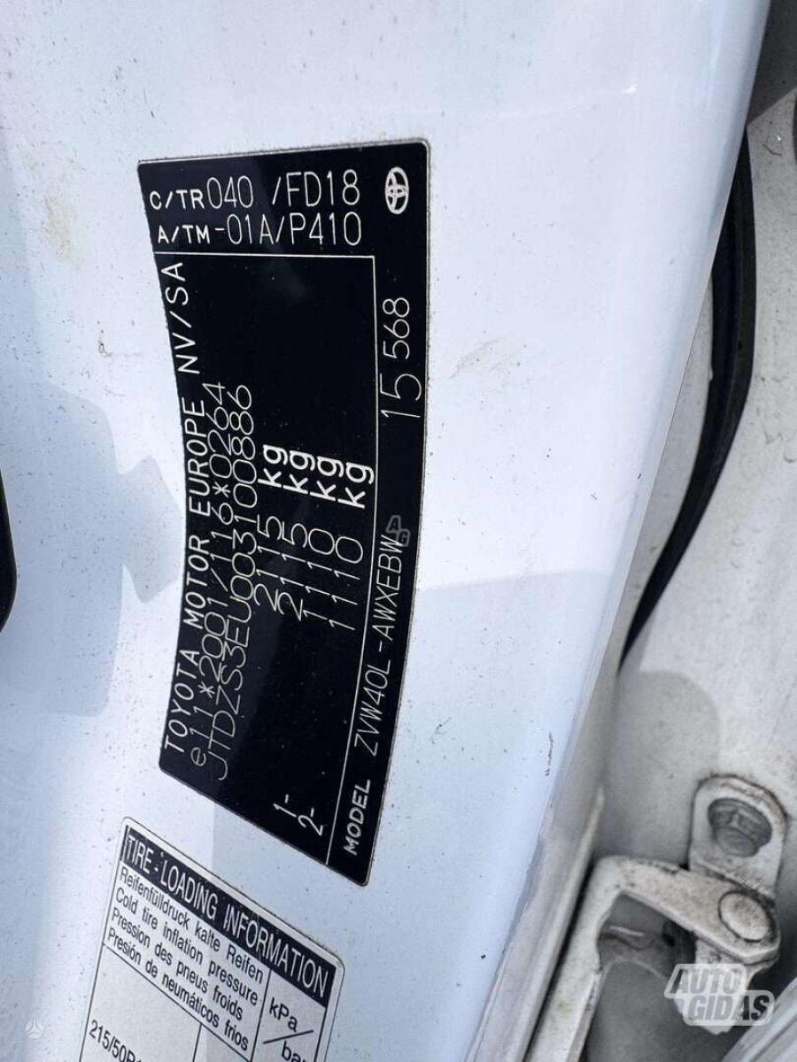 Balts Toyota Prius 2015 Viļņa, ar dzinēja tilpumu 1.80 L un nobraukumu 407 tūkst. km par 7950 €, foto 22 vietnē AUTOMOTO.COM.LV