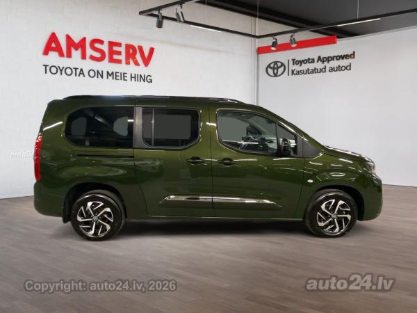 Green Toyota Proace City 2024 in Tallinn, with an engine capacity of 1.50 L and mileage of 38 thousand km for 32900 €, photo 5 on AUTOMOTO.COM.LV