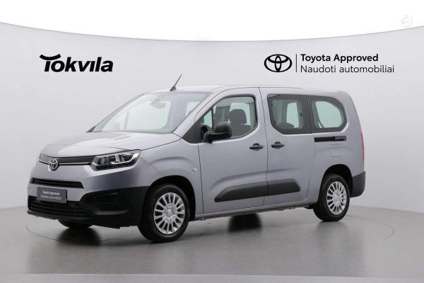 Pelēks Toyota Proace City Verso 2022 Viļņa, ar dzinēja tilpumu 1.20 L un nobraukumu 129 tūkst. km par 13900 €, foto 1 vietnē AUTOMOTO.COM.LV