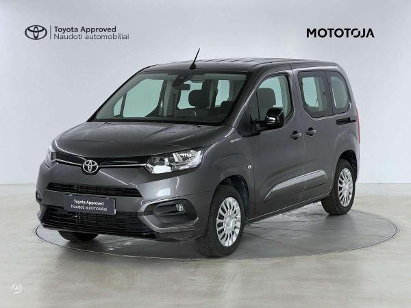 Grey Toyota Proace City Verso 2023 in Vilnius, with an engine capacity of 0.00 L and mileage of 24 thousand km for 19900 €, photo 1 on AUTOMOTO.COM.LV
