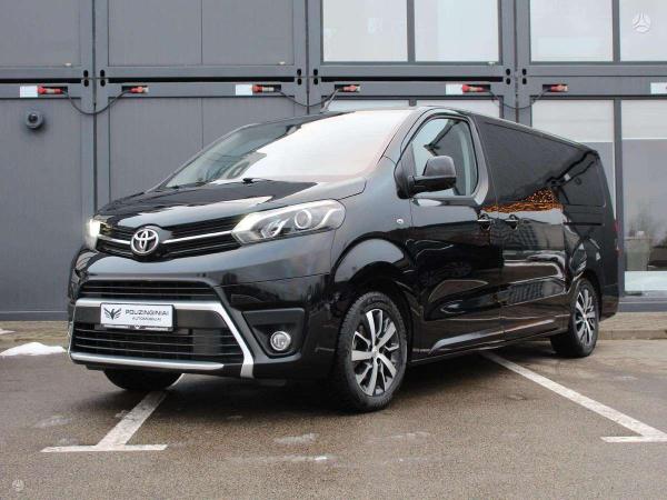 Black Toyota proace-verso 2024 in Vilnius, with an engine capacity of 2.00 L and mileage of 67 thousand km for 42999 €, photo 1 on AUTOMOTO.COM.LV