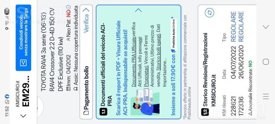 Черный Тойота РАВ 4 2012 в Огре, объемом двигателя 2.20 л и пробегом 262 тыс. км за 8150 €, фото 28 на AUTOMOTO.COM.LV