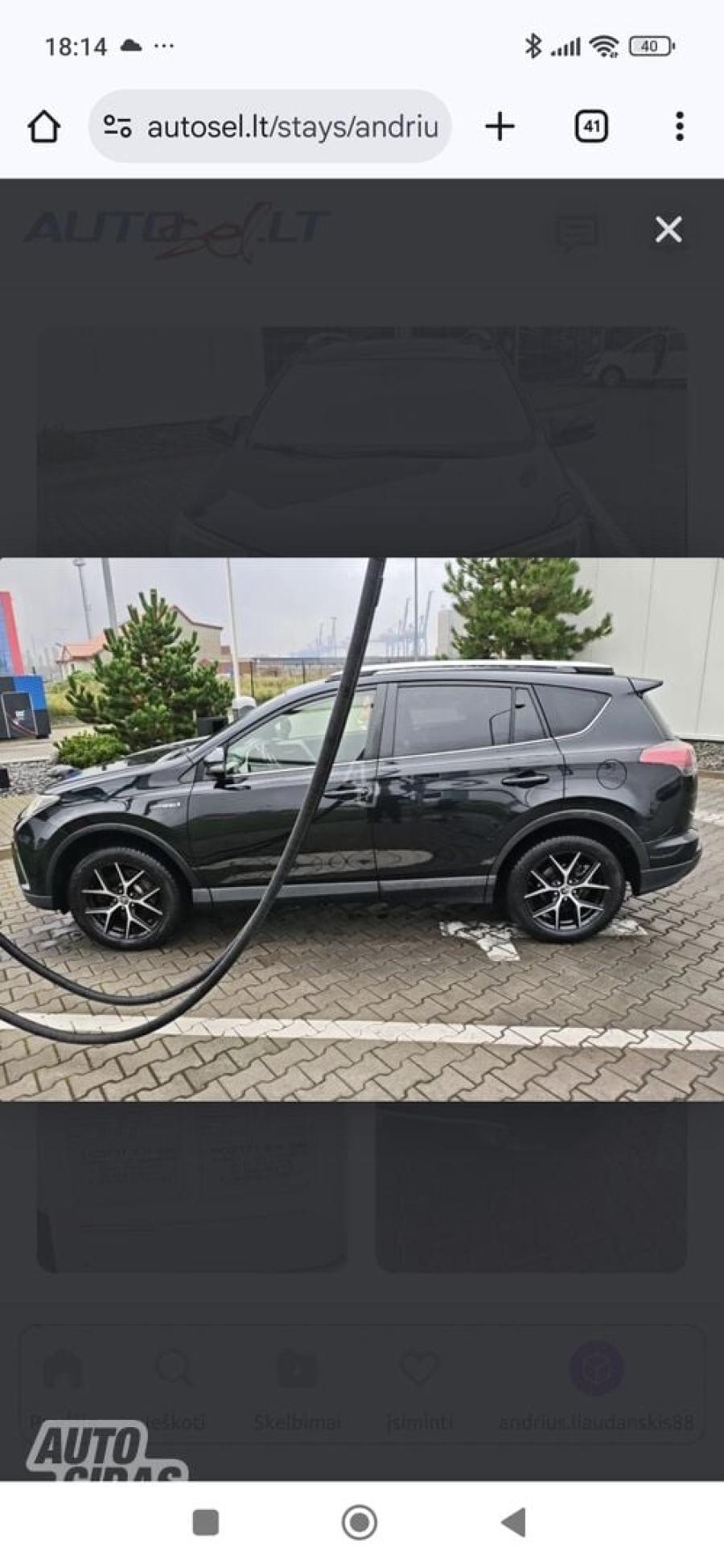 Melns Toyota RAV4 2017 Klaipėda, ar dzinēja tilpumu 2.50 L un nobraukumu 133 tūkst. km par 17950 €, foto 2 vietnē AUTOMOTO.COM.LV