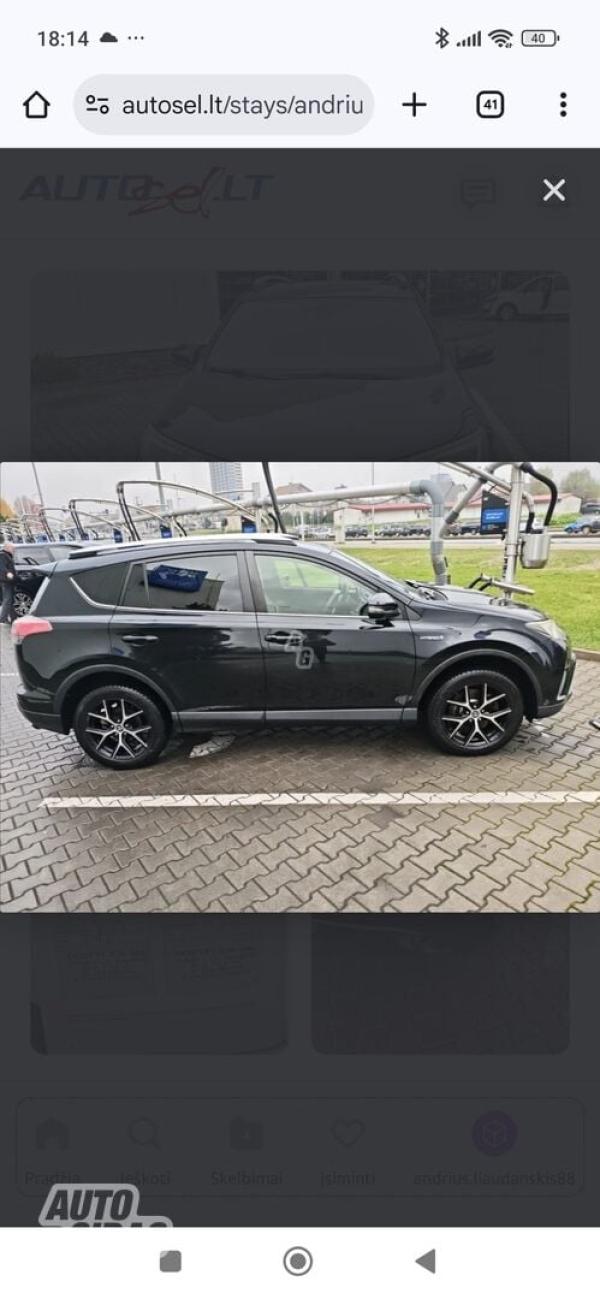 Black Toyota RAV4 2017 in Klaipeda, with an engine capacity of 2.50 L and mileage of 133 thousand km for 17950 €, photo 3 on AUTOMOTO.COM.LV