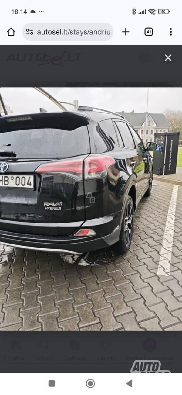 Black Toyota RAV4 2017 in Klaipeda, with an engine capacity of 2.50 L and mileage of 133 thousand km for 17950 €, photo 5 on AUTOMOTO.COM.LV