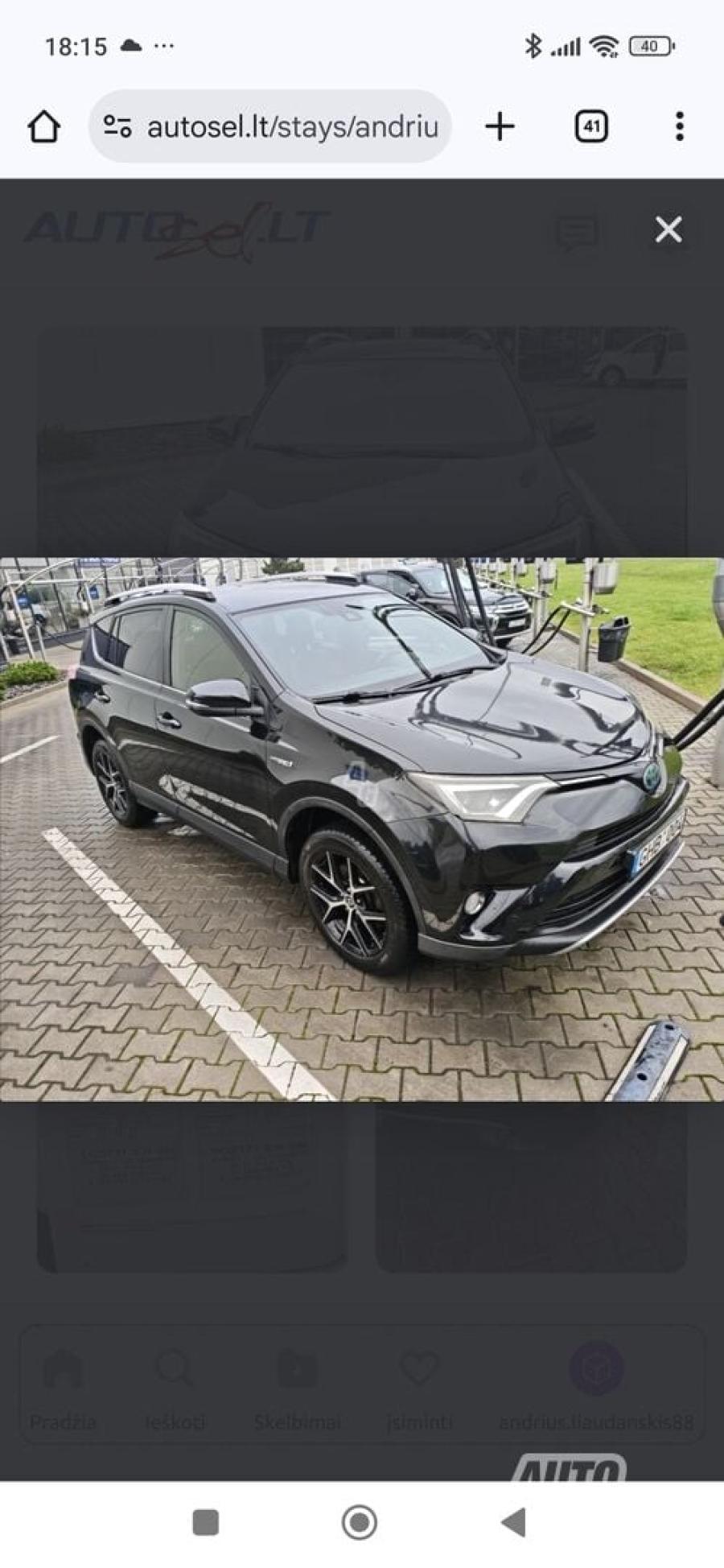 Melns Toyota RAV4 2017 Klaipėda, ar dzinēja tilpumu 2.50 L un nobraukumu 133 tūkst. km par 17950 €, foto 9 vietnē AUTOMOTO.COM.LV