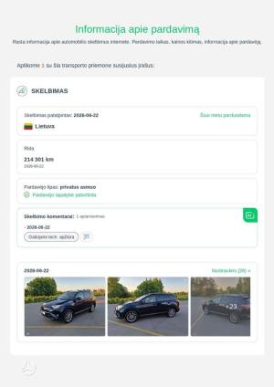 Черный Тойота РАВ 4 2017 в Вильнюс, объемом двигателя 2.49 л и пробегом 214 тыс. км за 16850 €, фото 39 на AUTOMOTO.COM.LV