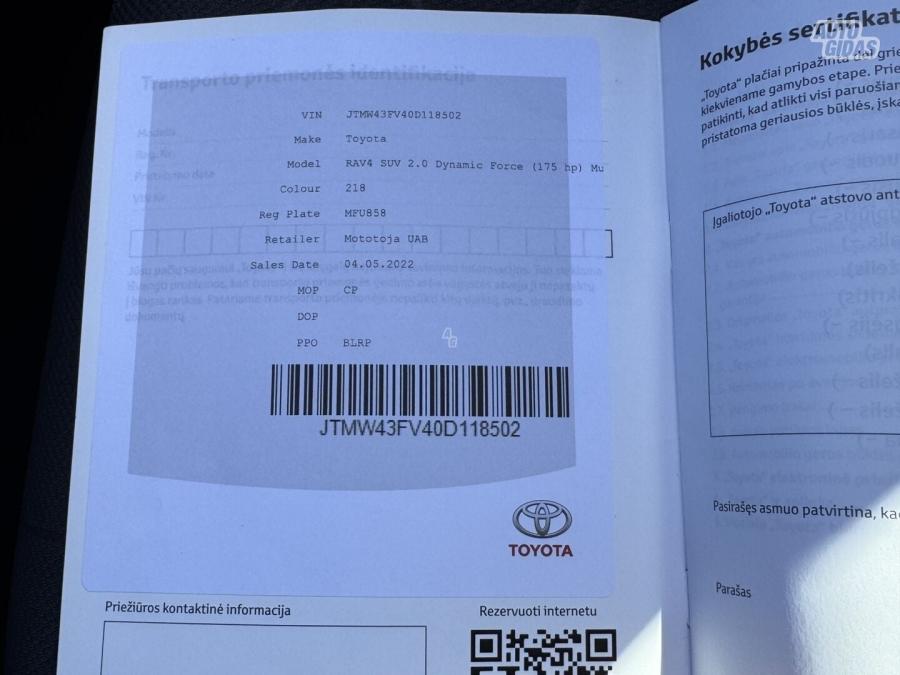 Black Toyota RAV4 2020 in Avizieniai, with an engine capacity of 2.00 L and mileage of 103 thousand km for 23500 €, photo 28 on AUTOMOTO.COM.LV