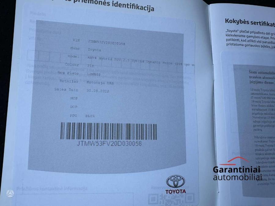 Черный Тойота РАВ 4 2022 в Вильнюс, объемом двигателя 2.49 л и пробегом 99 тыс. км за 29950 €, фото 32 на AUTOMOTO.COM.LV
