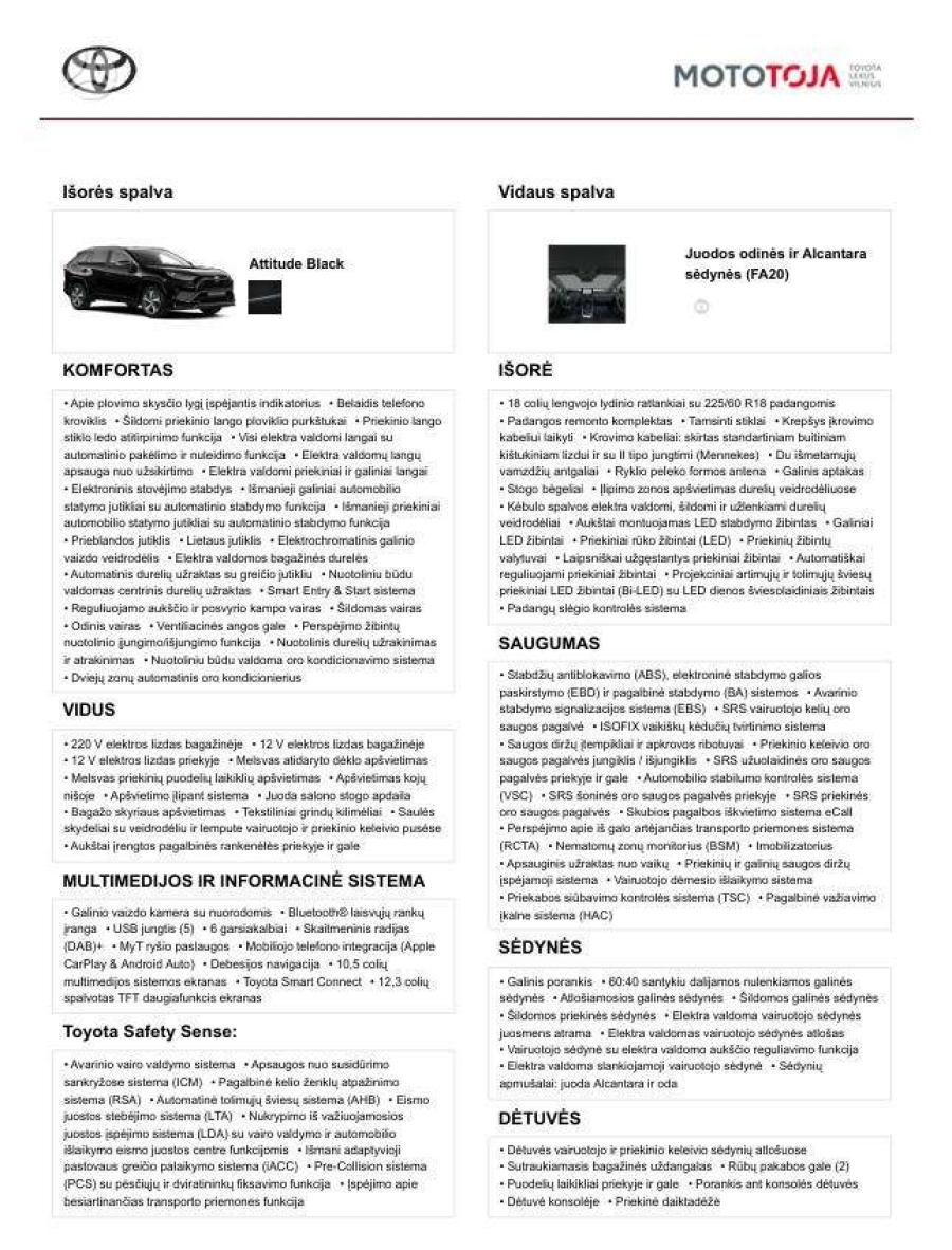 Black Toyota RAV4 2023 in Vilnius, with an engine capacity of 2.49 L and mileage of 115 thousand km for 37800 €, photo 20 on AUTOMOTO.COM.LV