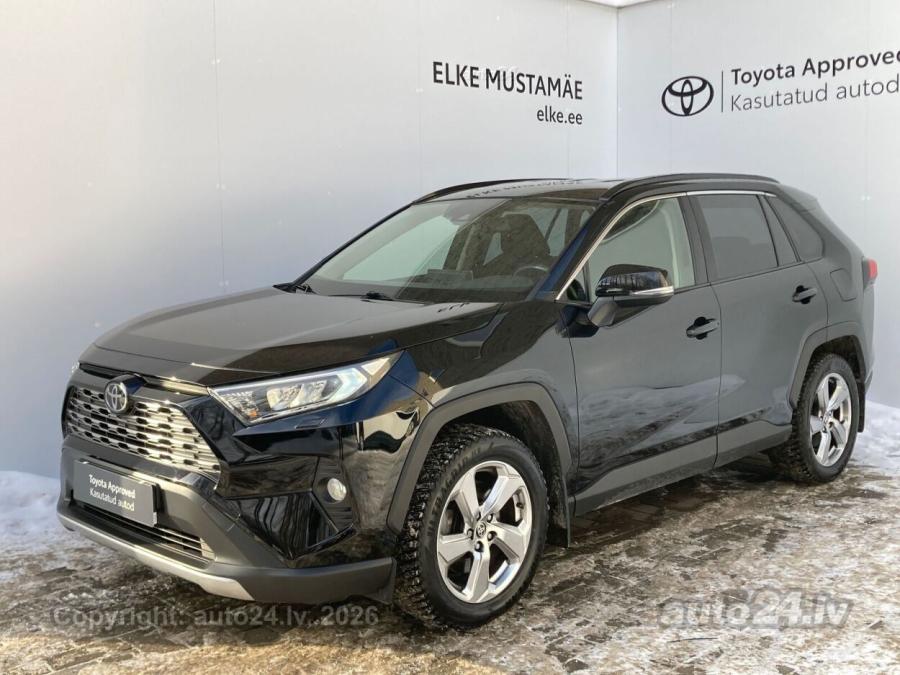 Black Toyota RAV4 2021 in Tallinn, with an engine capacity of 1.99 L and mileage of 37 thousand km for 27995 €, photo 1 on AUTOMOTO.COM.LV