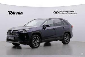 Zils Toyota RAV4 2025 Viļņa, ar dzinēja tilpumu 2.49 L un nobraukumu 11 tūkst. km par 43500 €, foto  vietnē AUTOMOTO.COM.LV