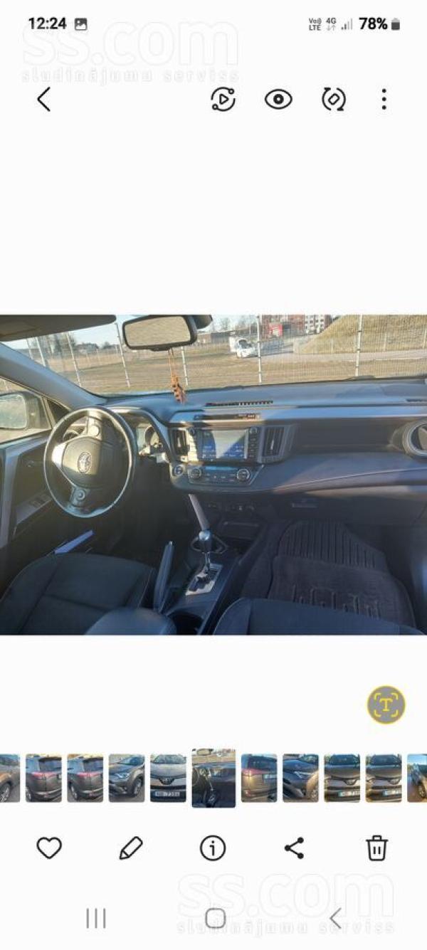 Brown Toyota RAV4 2017 in Valmiera, with an engine capacity of 2.00 L and mileage of 160 thousand km for 14990 €, photo 2 on AUTOMOTO.COM.LV