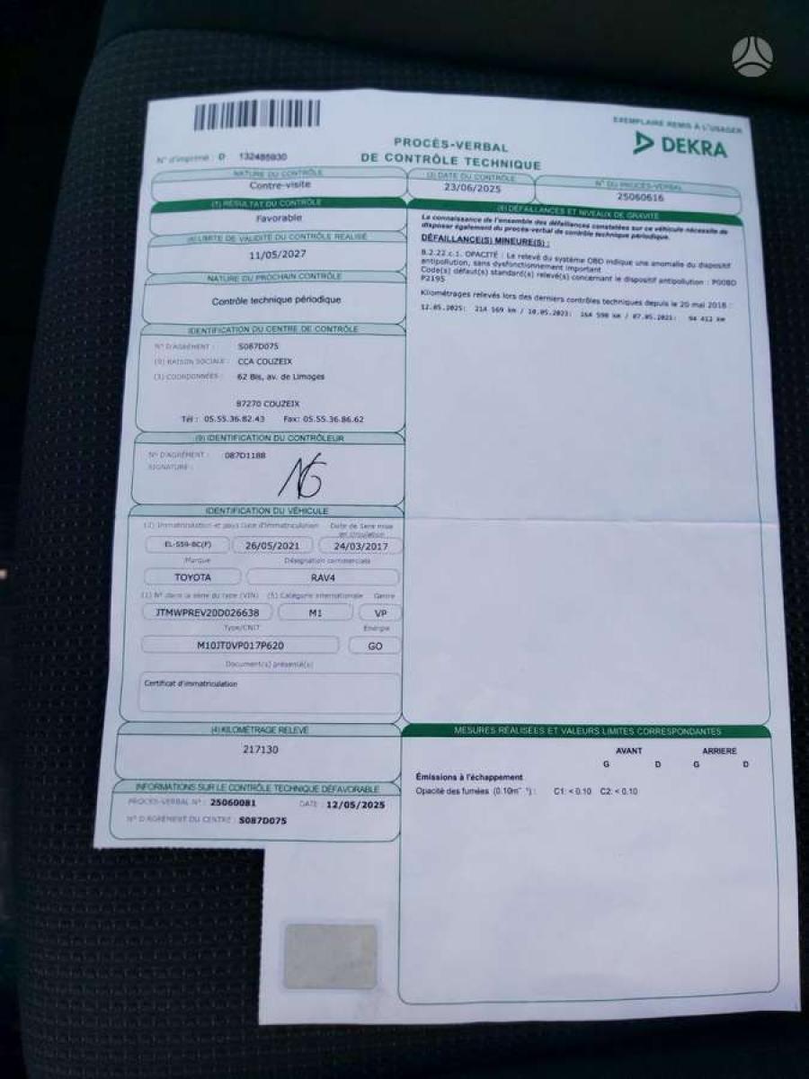 Тойота РАВ 4 2017 в Паневежис, объемом двигателя 2.00 л и пробегом 238 тыс. км за 12900 €, фото 12 на AUTOMOTO.COM.LV