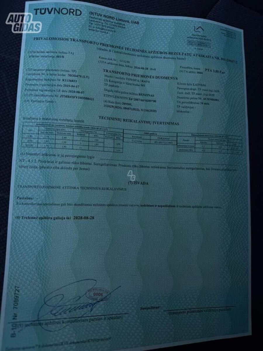 Серый Тойота РАВ 4 2019 в Вильнюс, объемом двигателя 2.00 л и пробегом 209 тыс. км за 18600 €, фото 41 на AUTOMOTO.COM.LV